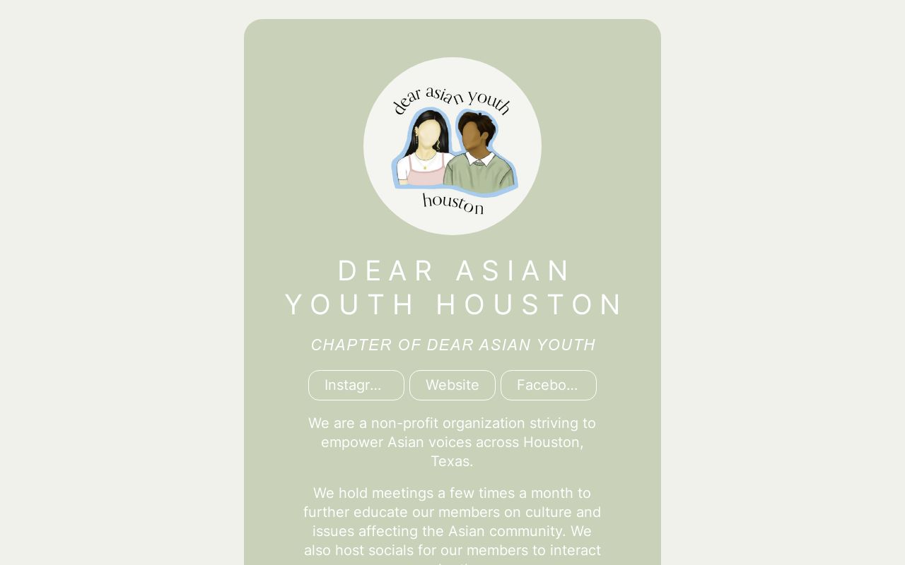 Dear Asian Youth Houston